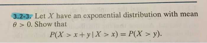 Solved Let X have an exponential distribution with mean | Chegg.com