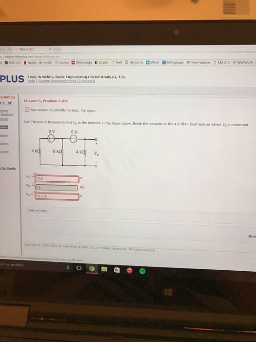 Solved Use Theremin's theorem to find V_o in the network in | Chegg.com
