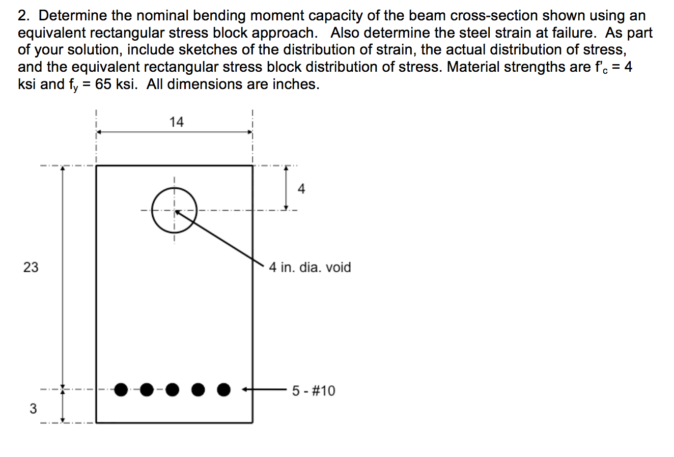 Determine the nominal bending moment capacity of the | Chegg.com
