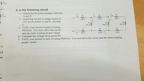 In the following circuit Determine the total | Chegg.com