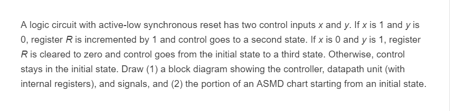 Solved A logic circuit with active-low synchronous reset has | Chegg.com