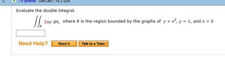 Solved Evaluate the double integral. doubleintegral_R 2xy | Chegg.com