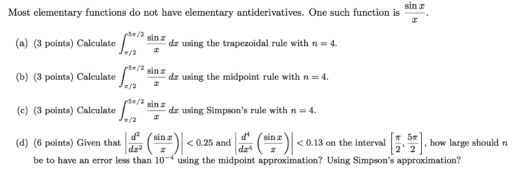 Solved Most elementary functions do not have elementary | Chegg.com