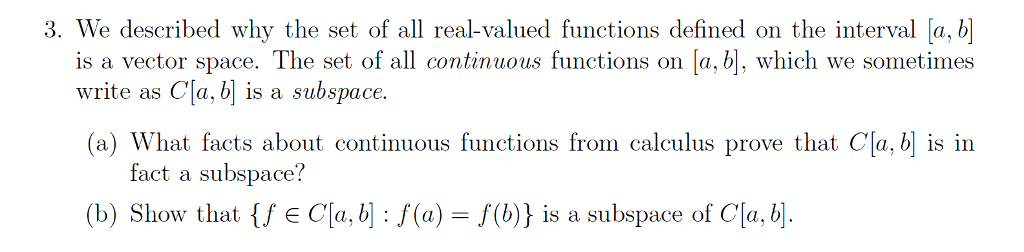 Solved We described why the set of all real-valued functions | Chegg.com