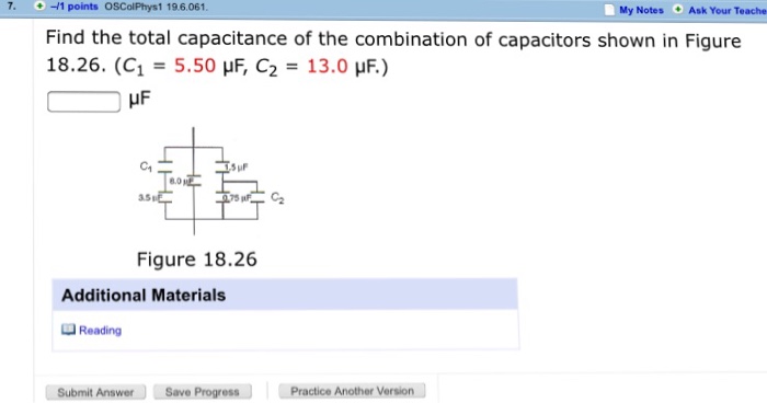 Solved Find the total capacitance of the combination of | Chegg.com