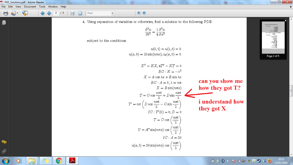 Solved PDE-Solutions.pdf-Adobe Reader File Edit View | Chegg.com