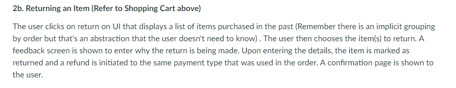 Solved 1b: Shopping Cart Customer can place items in a | Chegg.com