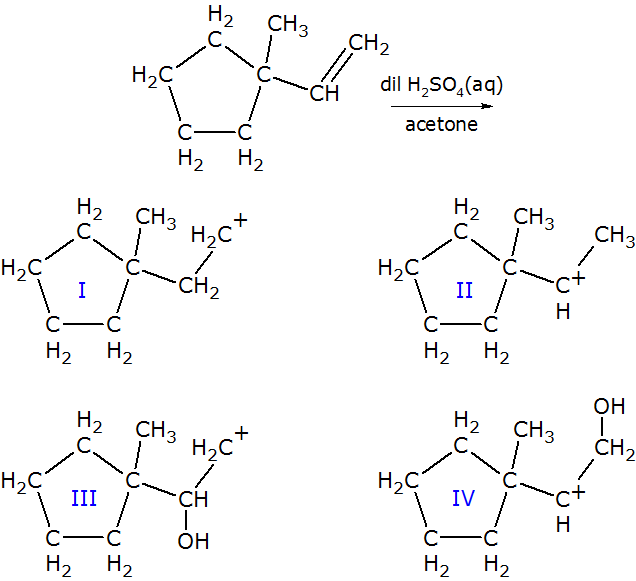 Solved Select the structure of the intermediate formed for | Chegg.com