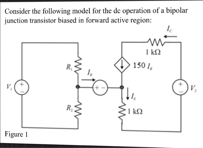 Solved Consider the following model for the dc operation of | Chegg.com