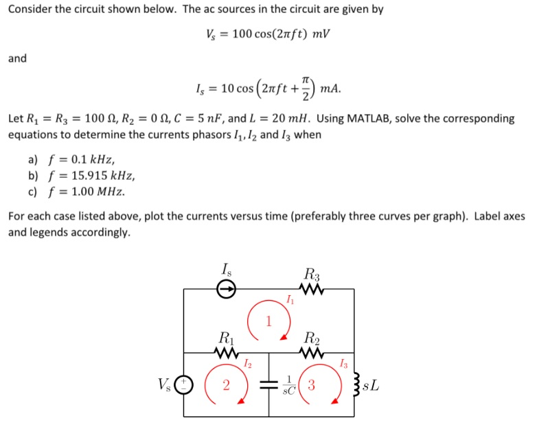 Solved Consider the circuit shown below. The ac sources in | Chegg.com