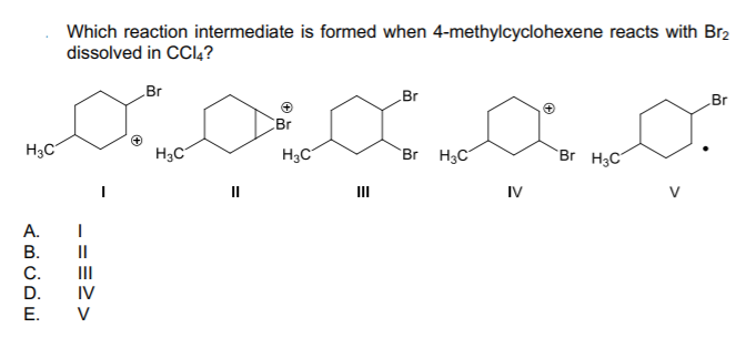 Solved Which reaction intermediate is formed when | Chegg.com