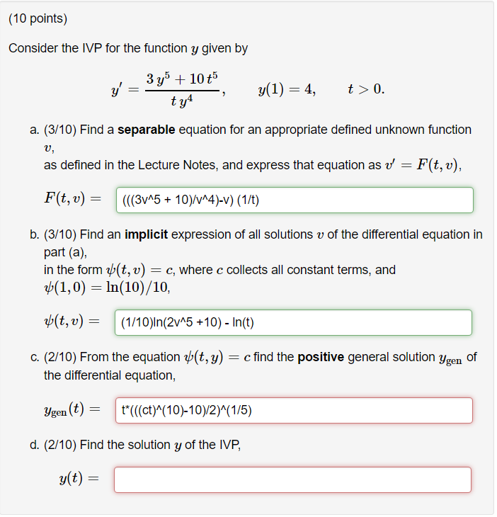 Solved Consider the IVP for the function y given by, 3 y5 + | Chegg.com