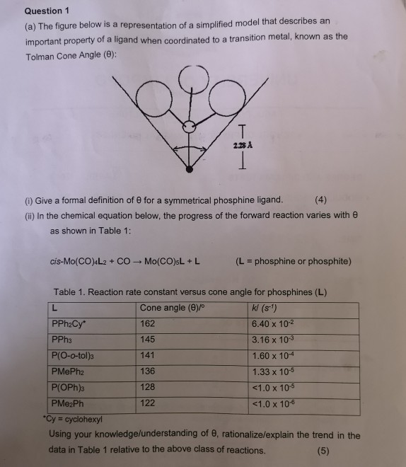 Solved Question 1 (a) The figure below is a representation | Chegg.com