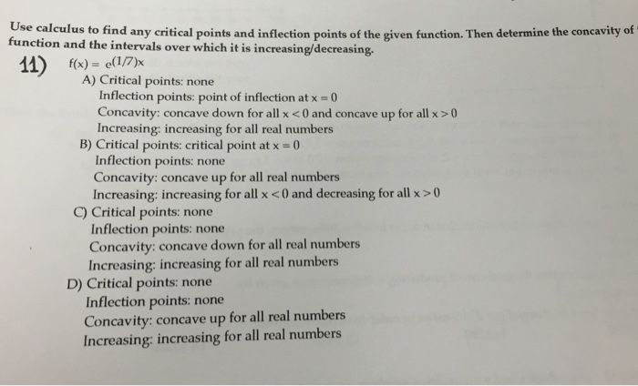 Solved Use calculus to find any critical points and | Chegg.com