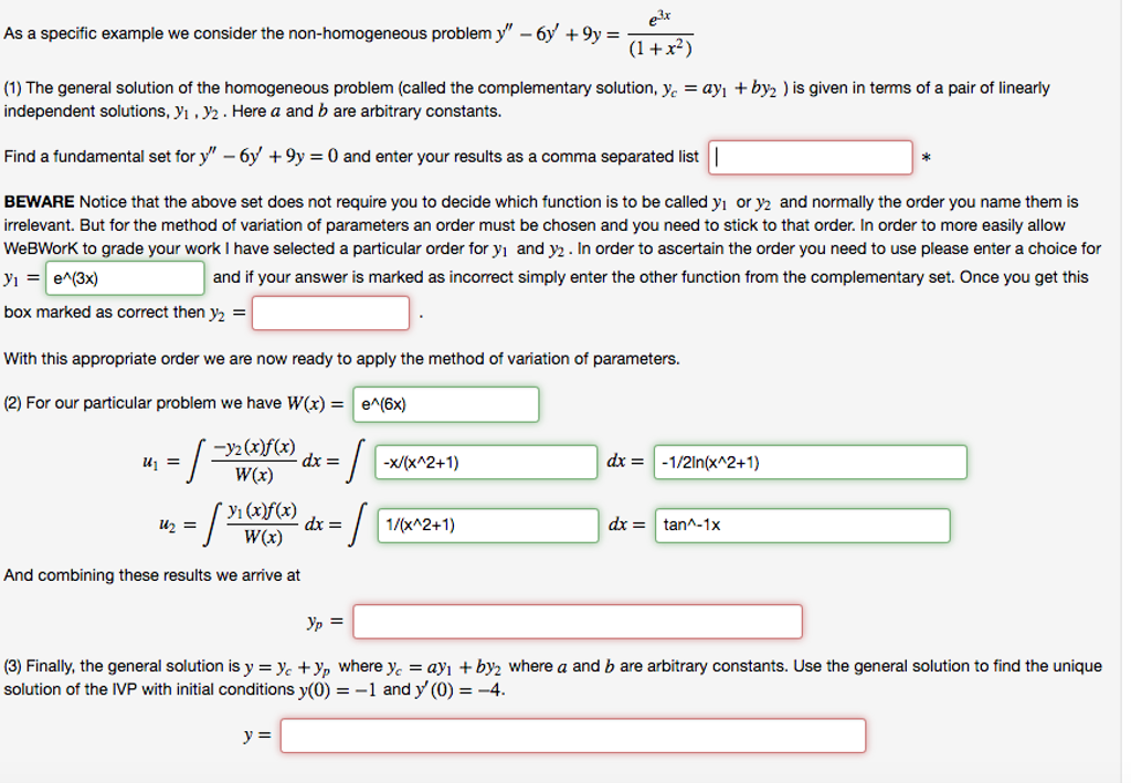 Solved As a specific example we consider the non-homogeneous | Chegg.com