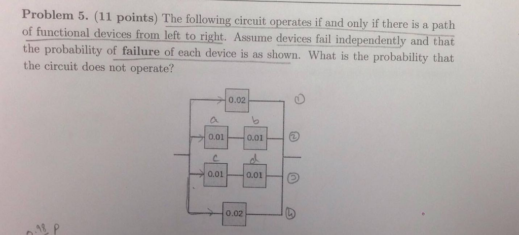 Solved The Following Circuit Operates If And Only If There 7716