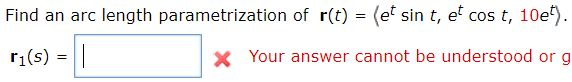 Solved Find an arc length parametrization of r(t) (et sin t, | Chegg.com