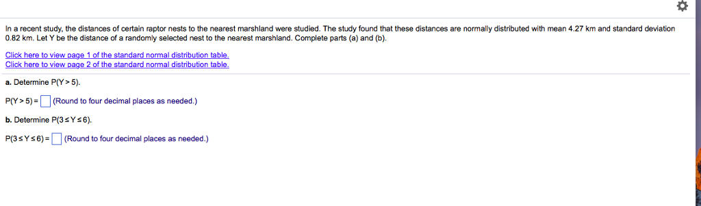 Solved In a recent study, the distances of certain raptor | Chegg.com