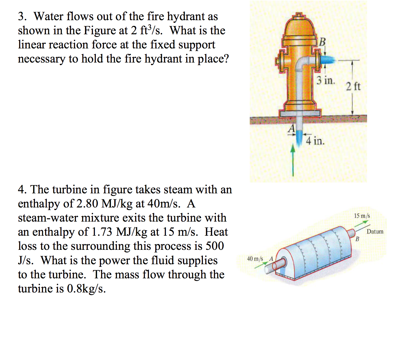 Water flows out of the fire hydrant as shown in the | Chegg.com