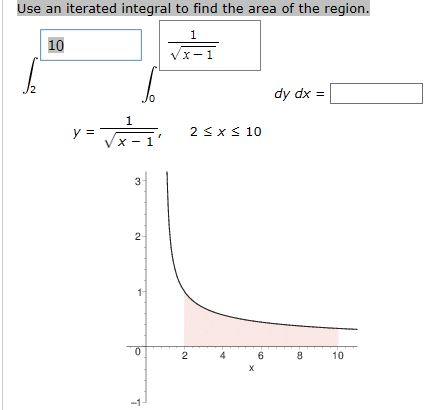 Solved Use an iterated integral to find the area of the | Chegg.com