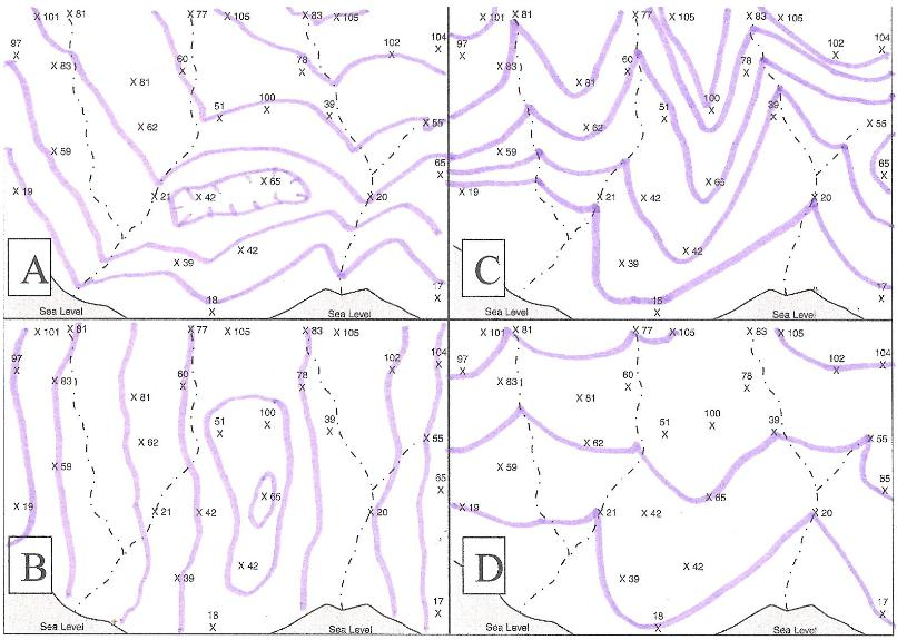 Solved The attached Figure shows 4 maps that have identical | Chegg.com
