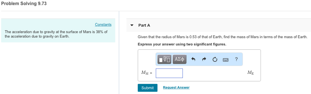 Solved Problem Solving 9.73 Constants Part A The | Chegg.com