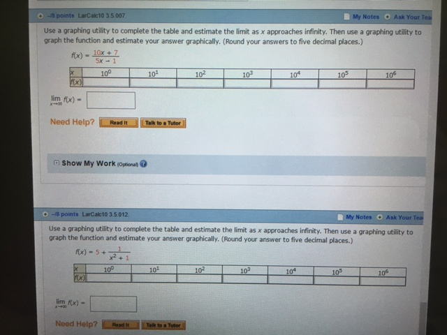 Solved Use a graphing utility to complete the table and | Chegg.com