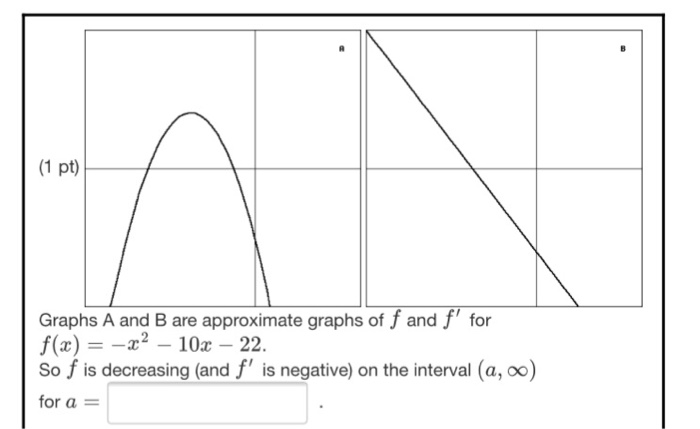 Solved (1 pt) Graphs A and B are approximate graphs of f and | Chegg.com