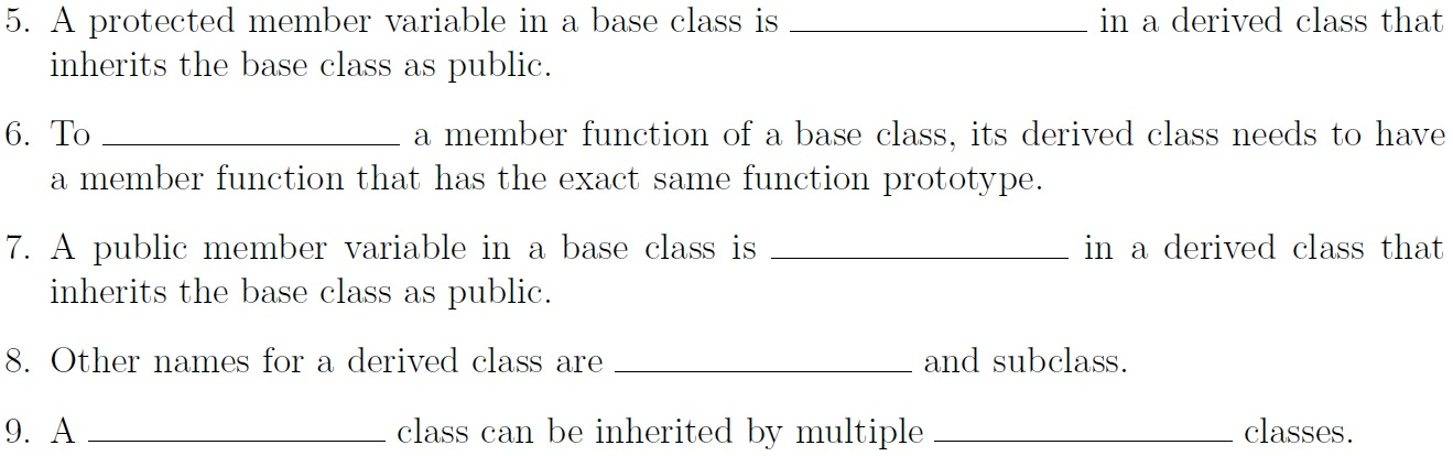 Solved A Protected Member Variable In A Base Class Is In 