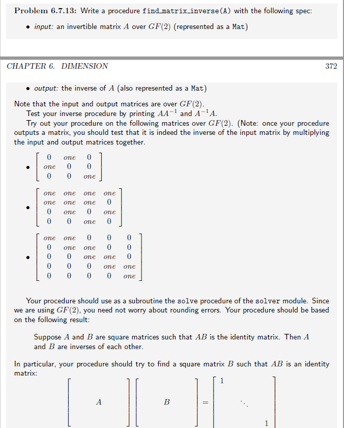 Solved Problem 6.7.13: Write a procedure find | Chegg.com