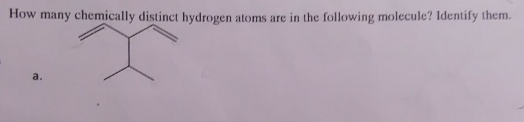 Solved How many chemically distinct hydrogen atoms are in | Chegg.com