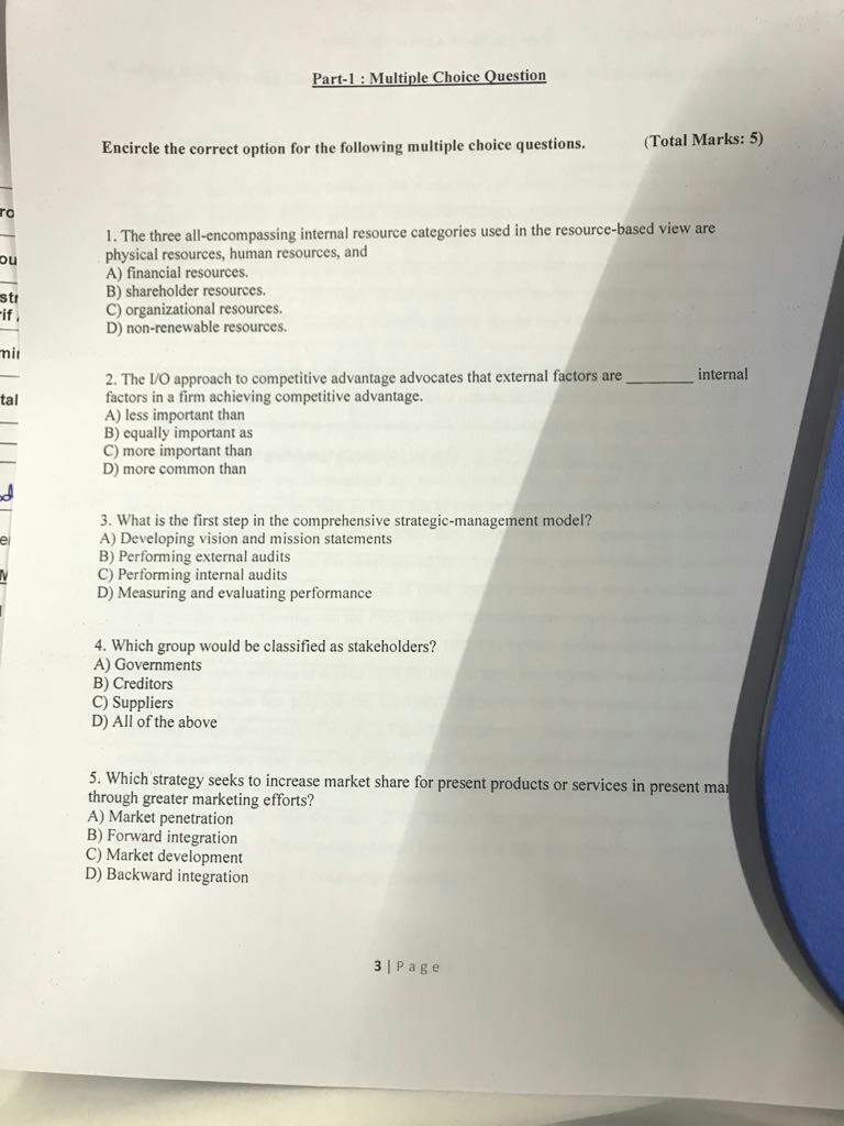 Operations Management Archive | August 04, 2017 | Chegg.com