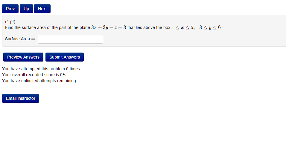 Solved Find The Surface Area Of The Part Of The Plane 3x Chegg