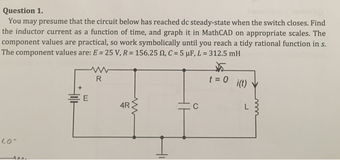 Solved You may presume that the circuit below has reached dc | Chegg.com
