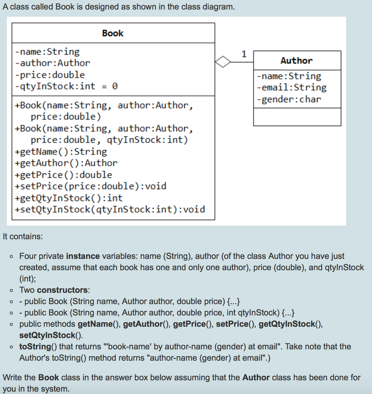 Solved A Class Called Book Is Designed As Shown In The Class 3201