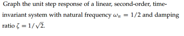 Solved Graph the unit step response of a linear, | Chegg.com