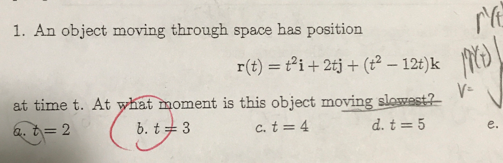 Solved rft 1. An object moving through space has position V- | Chegg.com