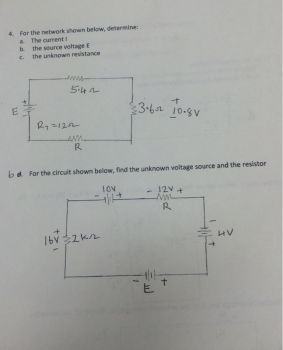 Solved For the network shown below, determine: the current | Chegg.com
