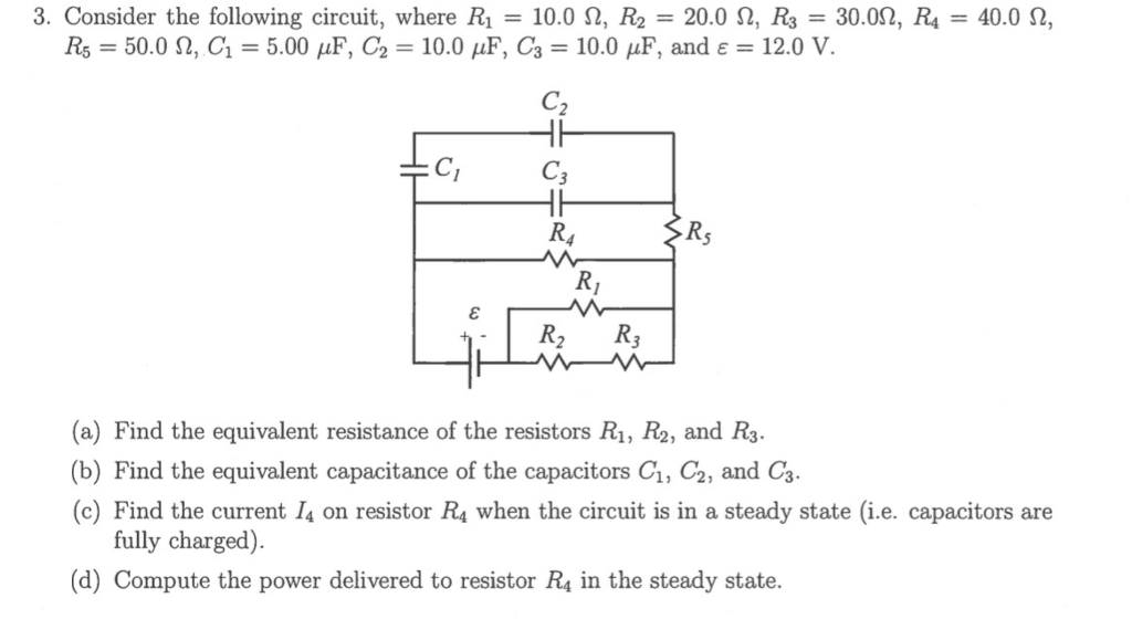 Solved 3. Consider the following circuit, where R1 = 10.0 Ω, | Chegg.com