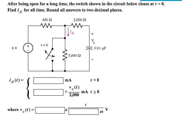 Solved After being open for a long time, the switch shown in | Chegg.com