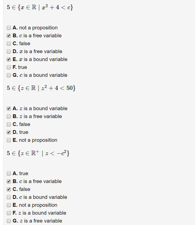 Solved Determine if the following expression are | Chegg.com