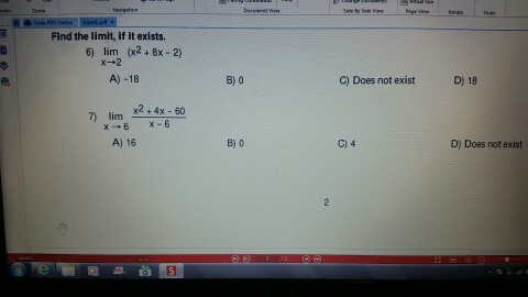Solved Find the limit, if it exists lim_x rightarrow 2 (x^2 | Chegg.com