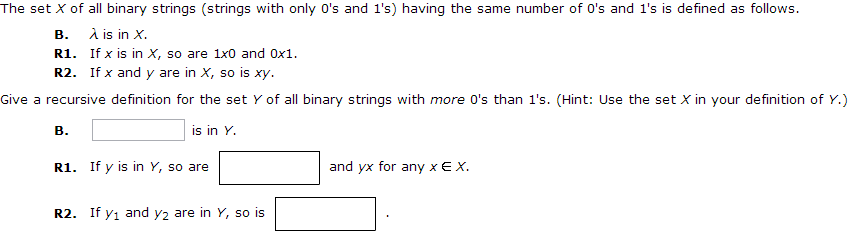 Solved The Set X Of All Binary Strings Strings With Only