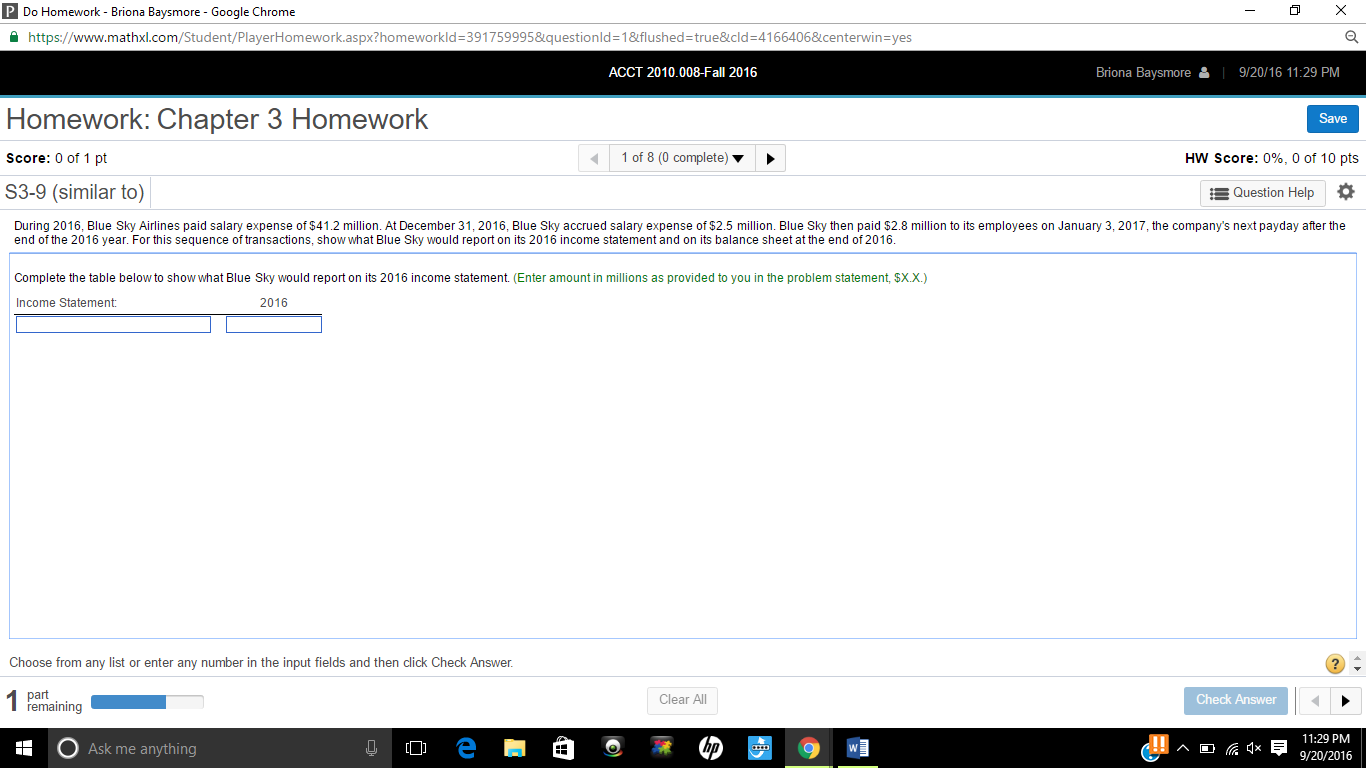 Solved P Do Homework - Briona Baysmore - Google Chrome | Chegg.com