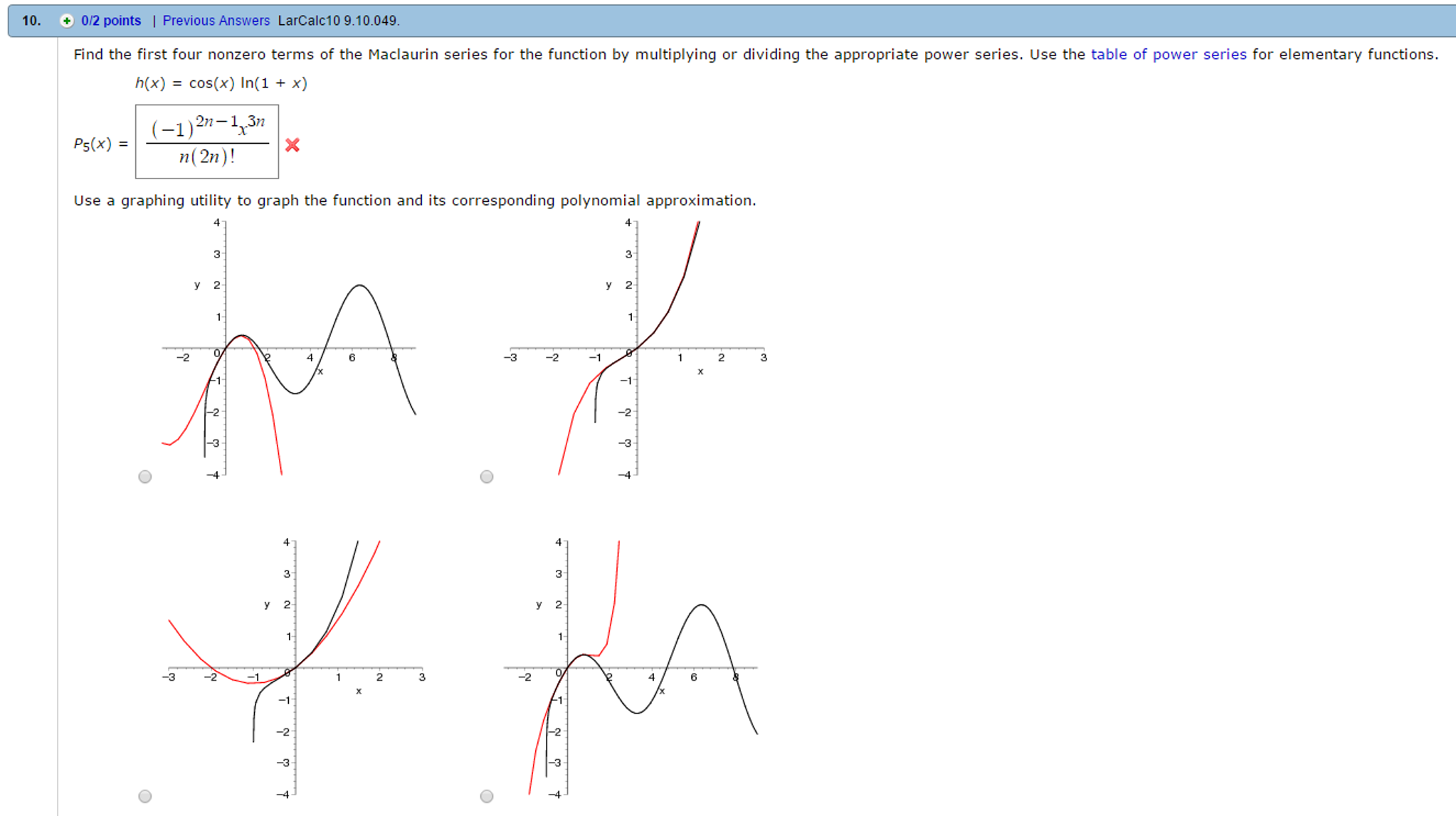 Solved Find the first four nonzero terms of the Maclaurin | Chegg.com