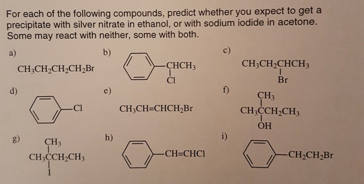 Solved For each of the following compounds, predict whether | Chegg.com