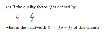 Solved b)Is this filter (i) overdamped, (ii) | Chegg.com