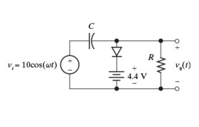 Solved The clamp circuit is shown below. Select the | Chegg.com