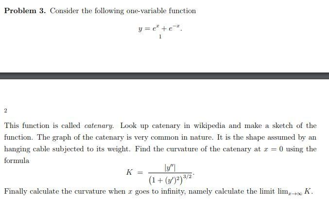 Solved Problem 3. Consider the following one-variable | Chegg.com