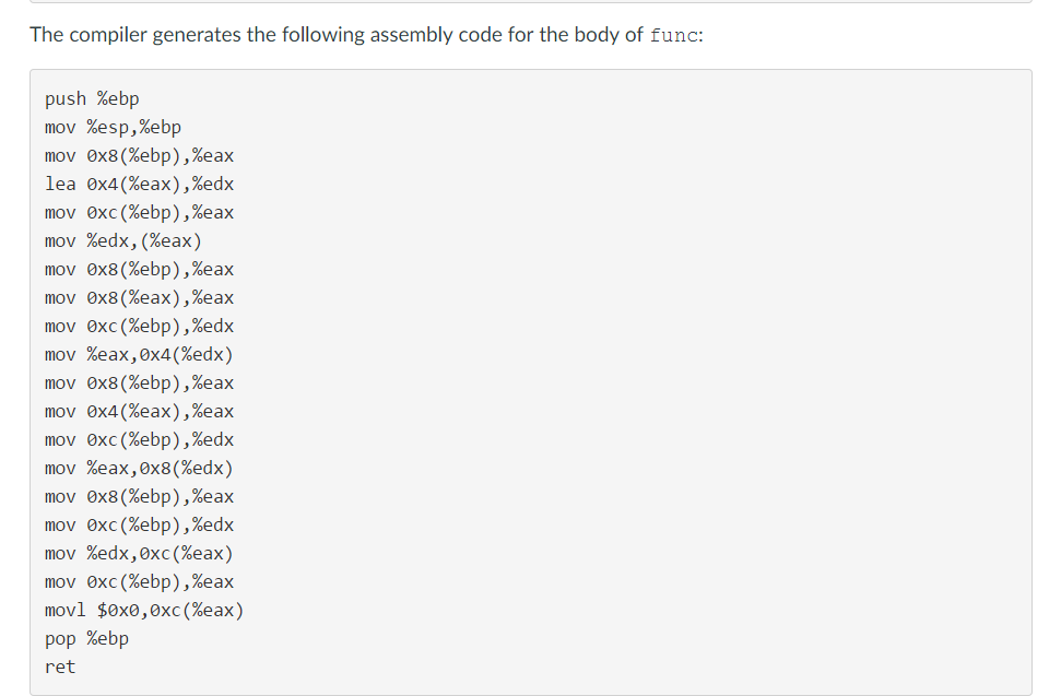 Solved Consider the following code fragment where the | Chegg.com